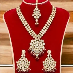 Jewelry | Kundan Mirror Necklaces Set | Poshmark